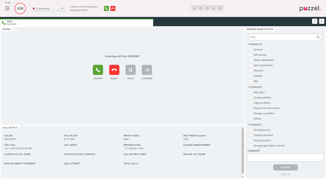 Puzzel Agent Application, Ticketing and WFM | Puzzel Help Centre